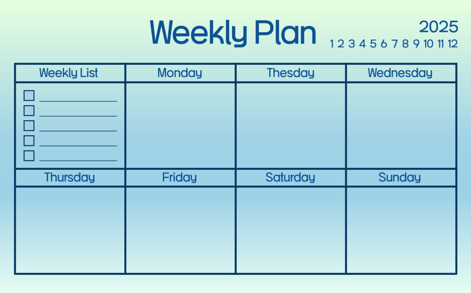 2025 굿노트 깔끔한 위클리 플래너| 툴디(tooldi)