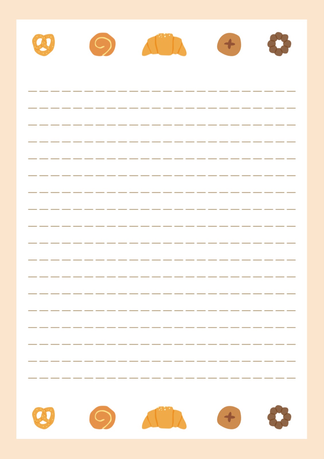 베이커리 편지지| 툴디(tooldi)